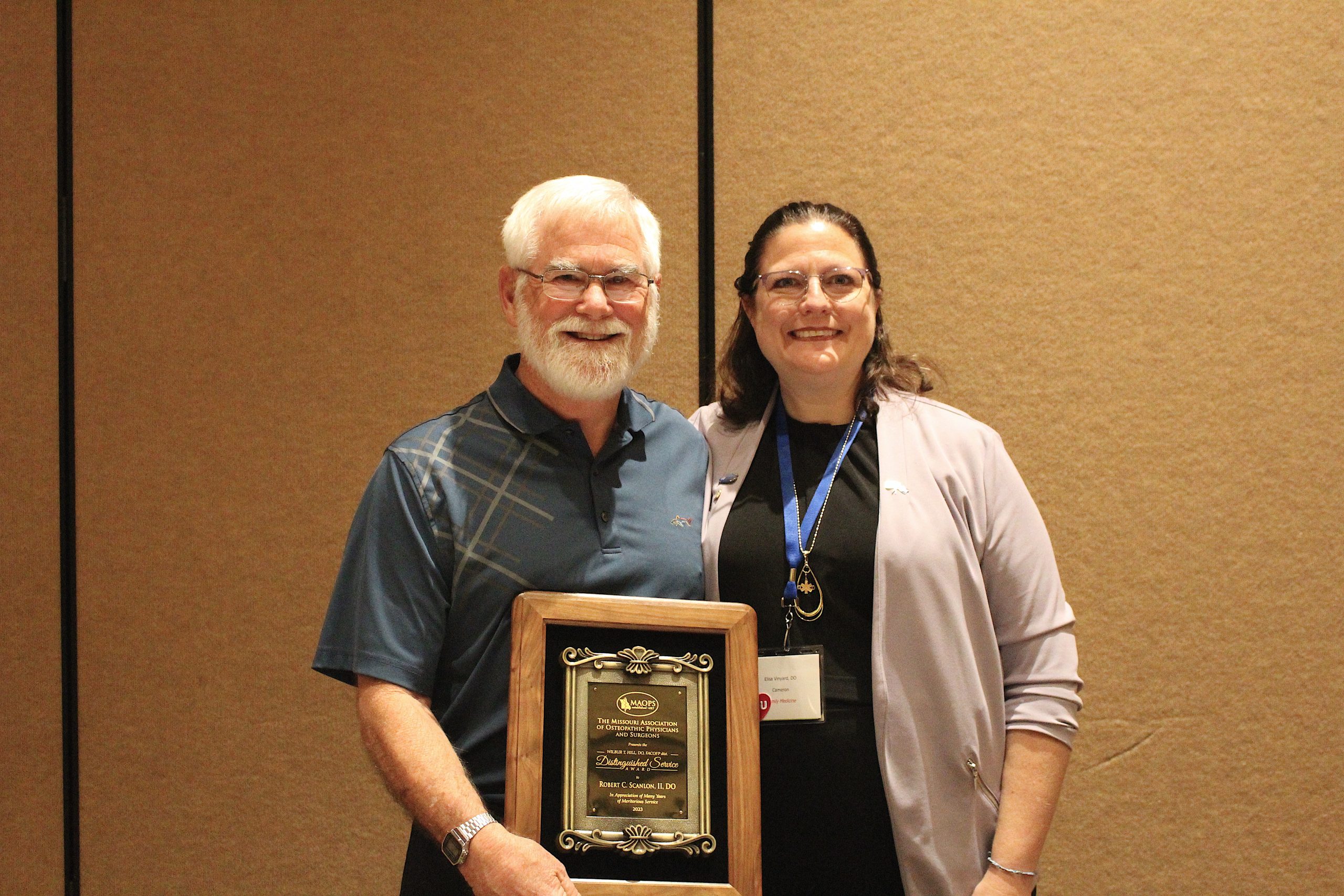 Wilbur T. Hill, DO, FACOFP dist., Distinguished Service Award ...